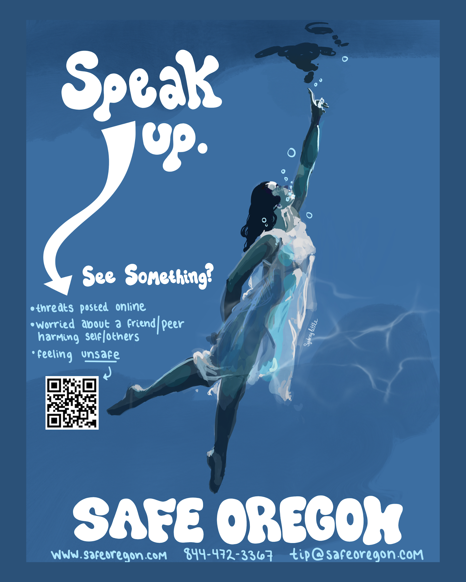 Poster 3 Marine Blue - Safe Oregon